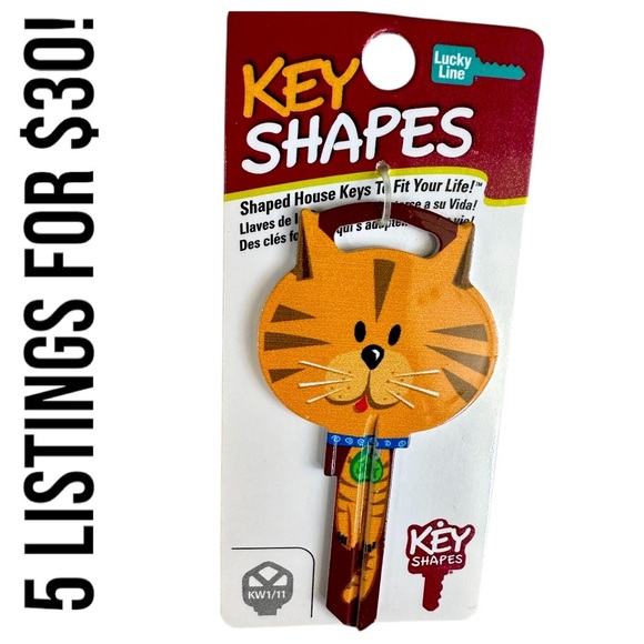 Other | New Cat Theme House Key Lucky Line Key Shapes Cat House Key ...